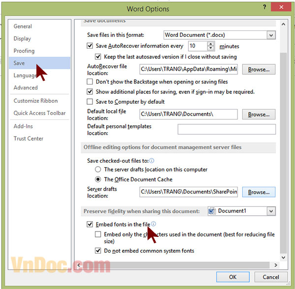 Cách lưu file Word không bị lỗi font - Tìm đáp án, giải bài tập, để