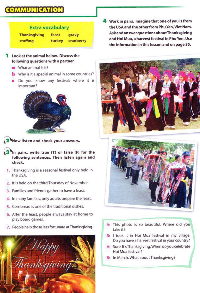 Tiếng Anh Lớp 7 Chương Trình Mới Unit 9 Festivals Around The World Bài Tập Thí điểm Tiếng Anh 