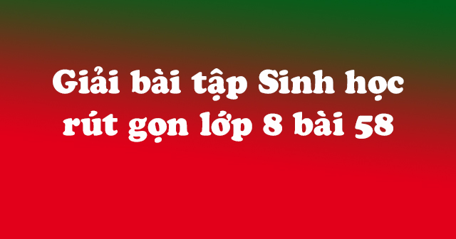 Giải bài tập SGK Sinh học 8 bài 58: Tuyến sinh dục - Giải bài tập Sinh học rút gọn lớp 8 bài 58 ...