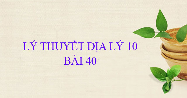 Tóm tắt lý thuyết Địa lý 10 bài 40 - Địa lý lớp 10 bài 40: Địa lí ngành ...