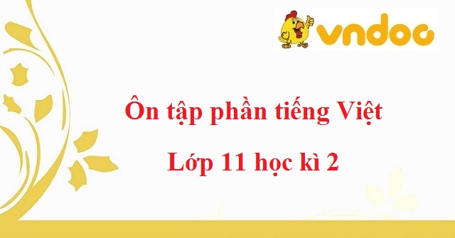 Ôn Tập Phần Tiếng Việt Lớp 11 Học Kì 2 Lý Thuyết Và Bài Tập Vận Dụng