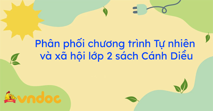 Phân phối chương trình Tự nhiên và xã hội lớp 2 sách Cánh Diều - Nội dung chương trình học lớp 2 ...