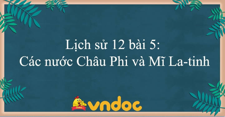 Lịch sử 12 bài 5: Các nước Châu Phi và Mĩ La-tinh - Lý thuyết, trắc ...