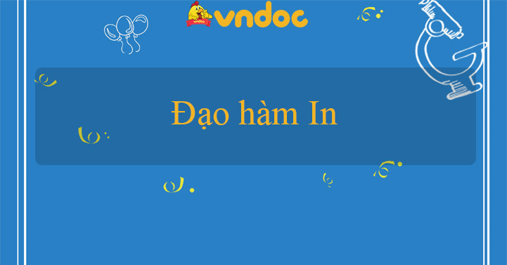 Đạo hàm In - Công thức tính đạo hàm In - VnDoc.com