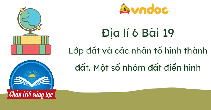 Địa lí 6 Bài 19: Lớp đất và các nhân tố hình thành đất. Một số nhóm đất ...