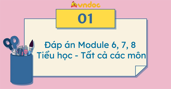 Đáp án Module 6, 7, 8 Tiểu học - Tất cả các môn - Bài tập cuối khóa Module 6, 7, 8 - VnDoc.com