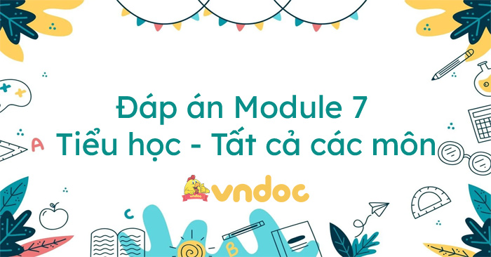 Đáp án Module 7 Tiểu học tất cả các môn - Module 7 Tiểu học - VnDoc.com