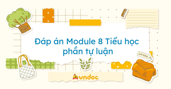 Đáp án Module 8 Tiểu học phần tự luận - Module 8 Tiểu học - VnDoc.com