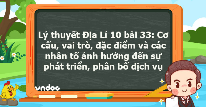 Lý thuyết Địa lý 10 bài 33 CTST - Cơ cấu, vai trò, đặc điểm và các nhân ...