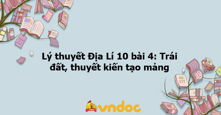 Lý thuyết Địa lý 10 bài 4 CTST - Trái đất, thuyết kiến tạo mảng - VnDoc.com