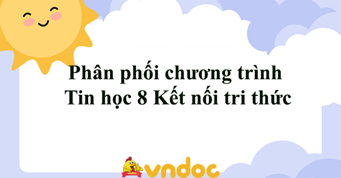 Phân phối chương trình Tin học 8 Kết nối tri thức - Kế hoạch dạy học ...