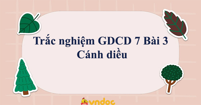Trắc nghiệm GDCD 7 Bài 4 Cánh diều - Học tập tự giác, tích cực - VnDoc.com