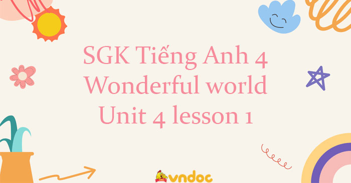 Tiếng Anh 4 Wonderful world Unit 4 lesson 1 - Wonderful World 4 Unit 4 ...