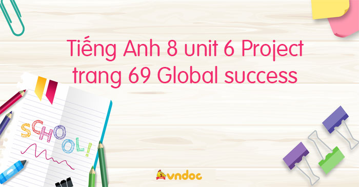 Tiếng Anh 8 unit 6 Project trang 69 Global Success - Unit 6 lớp 8 Project Lifestyles Global ...