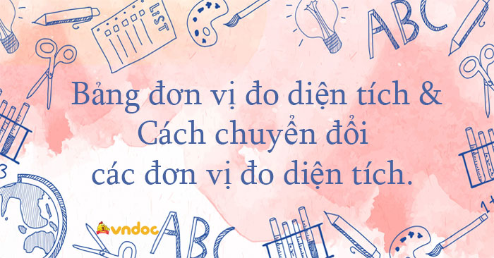 Bảng đơn vị đo diện tích - Bảng đơn vị mét vuông - VnDoc.com