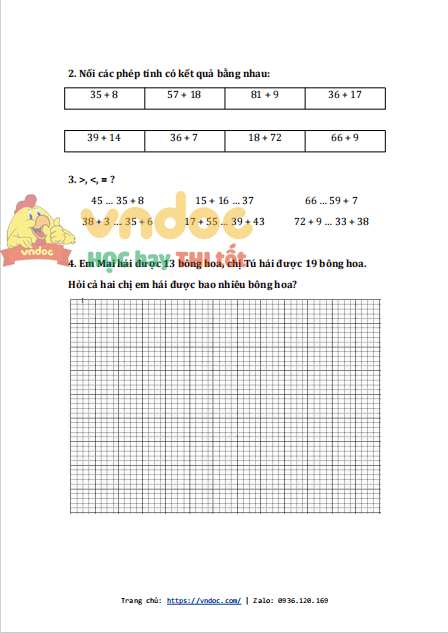 Bài tập cuối tuần Toán lớp 2 Cánh diều Tuần 10 - Bài tập cuối tuần Toán lớp 2 có đáp án - VnDoc.com