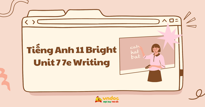 Tiếng Anh 11 Bright Unit 7 7e Writing - Tiếng Anh 11 Bright student book Unit 7 7e Writing trang ...