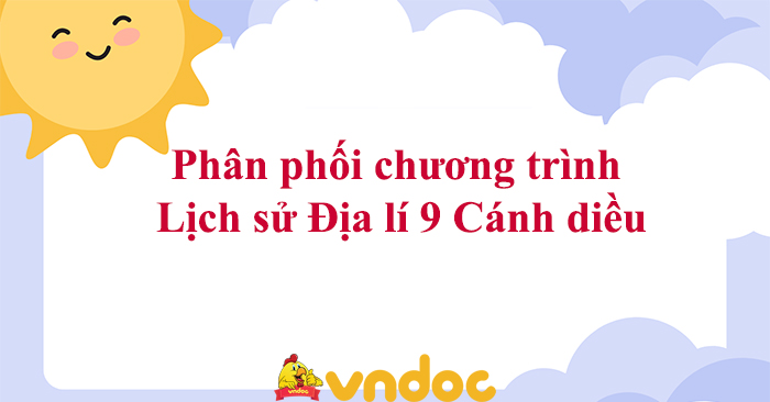 Phân phối chương trình Lịch sử Địa lí 9 Cánh diều - Kế hoạch dạy học ...