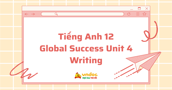 Tiếng Anh 12 Global Success Unit 4 Writing - Writing Unit 4 lớp 12 trang 55 - VnDoc.com