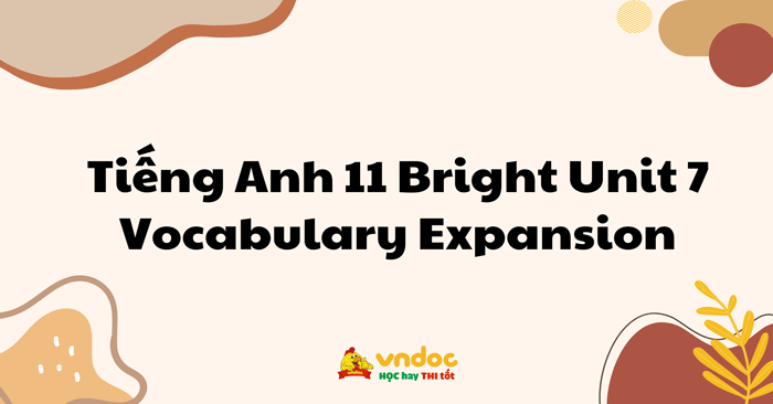 Tiếng Anh 11 Bright Unit 7 Vocabulary Expansion - Tiếng Anh 11 Bright student book Unit 7 trang ...