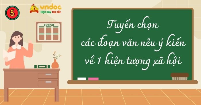 Tổng hợp các Đoạn văn nêu ý kiến về một hiện tượng xã hội lớp 5 - VnDoc.com