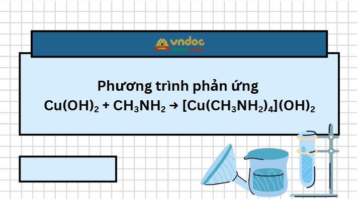 CH3NH2 + Cu(OH)2 → [Cu(CH3NH2)4](OH)2 - Methylamine phản ứng với Cu(OH ...